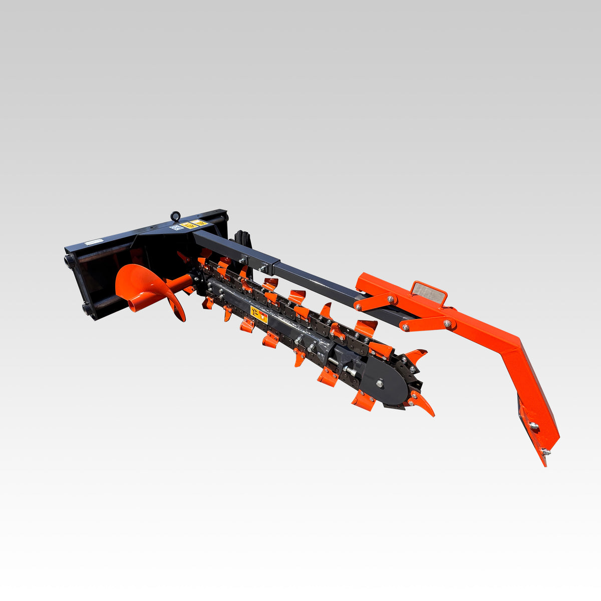 SIBOM Skid Steer Trencher, Side Discharge Auger, Hydraulic or Manual S ...